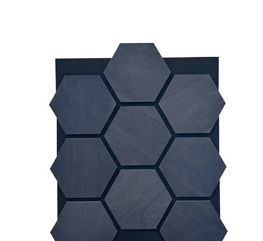 Akustiline seinapaneel Hexagon black ash - seinapaneel.ee